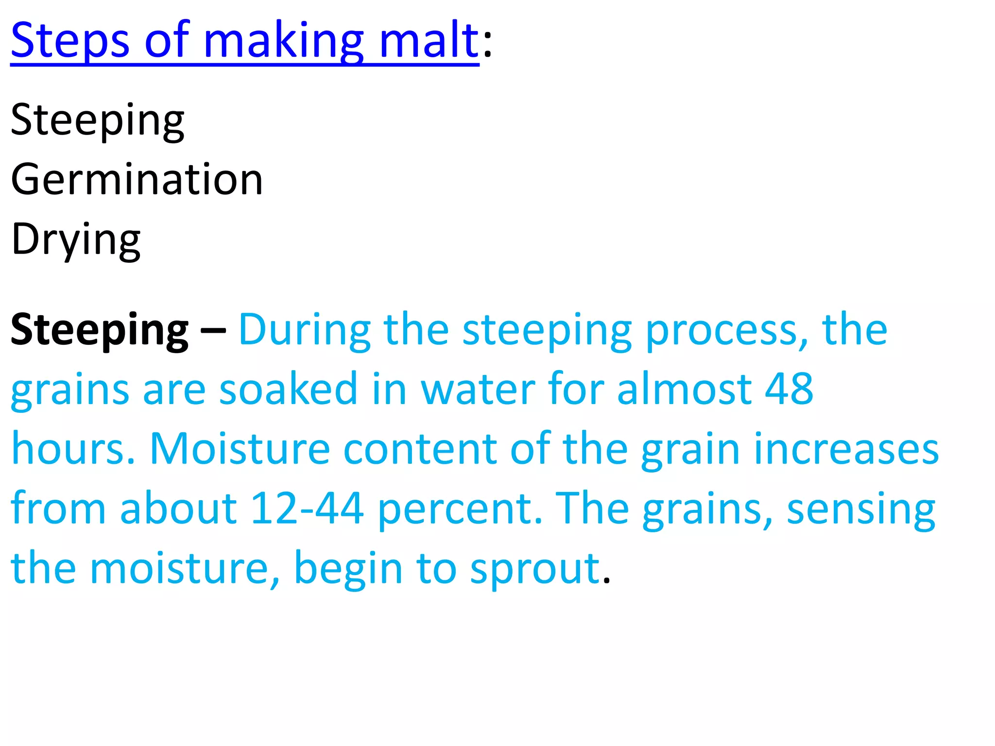 Beer making process | PPTX | Chemistry | Science