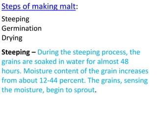 Beer making process | PPTX | Chemistry | Science