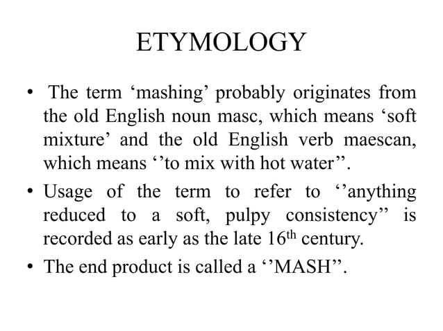 Beer mashing | PPTX | Chemistry | Science