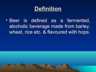BEER PPT.pdf | Alcoholic Beverages | Food & Drink