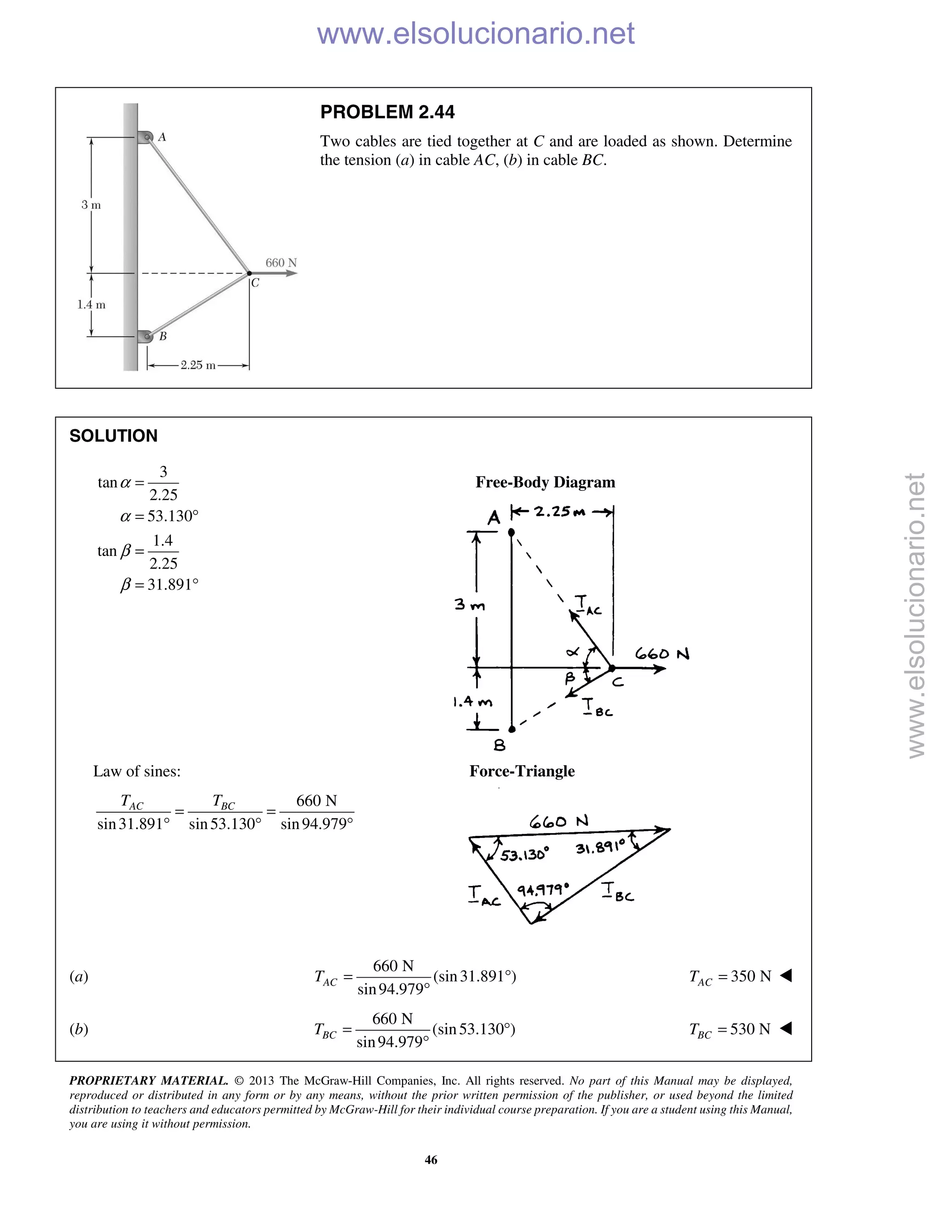 Beer vector mechanics for engineers statics 10th solutions | PDF