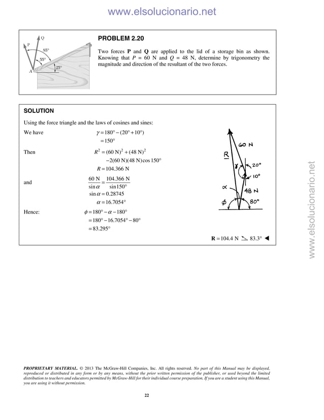 Beer vector mechanics for engineers statics 10th solutions | PDF