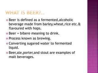 Beer &wine production | PPTX