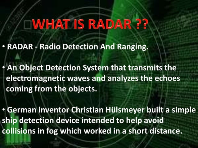 Military Radar | PPTX | Physics | Science