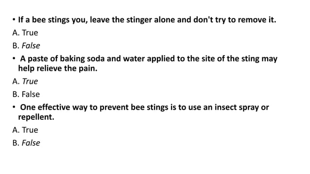 Bee sting MANAGEMENT | PPTX