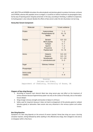 Bee Sting Therapy | PDF