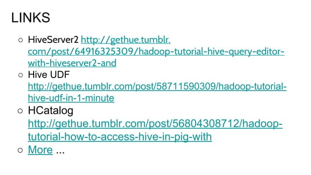 Beeswax Hive editor in Hue | PDF