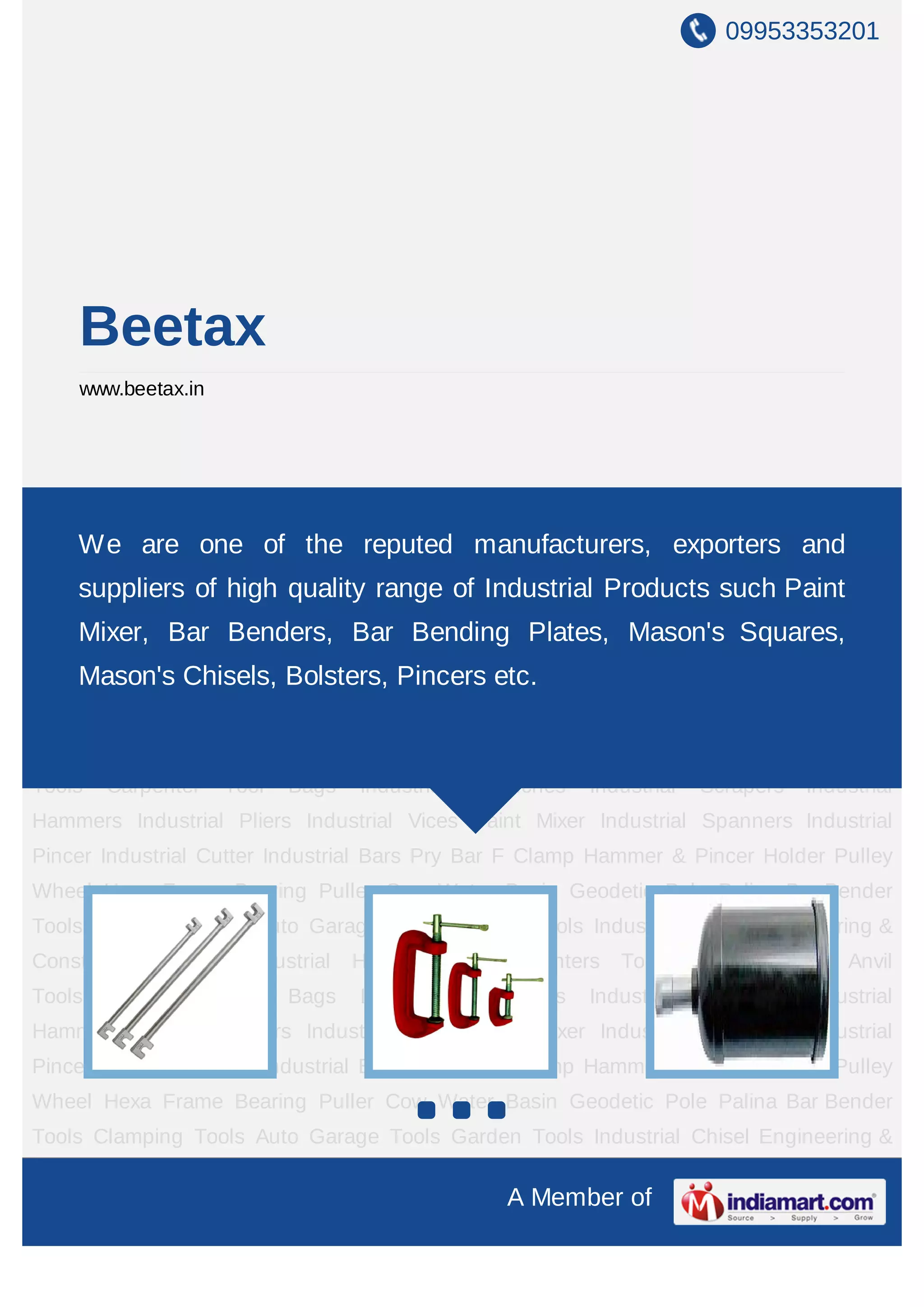 Beetax, Jalandhar, Construction, Manson & Hand Tools | PDF