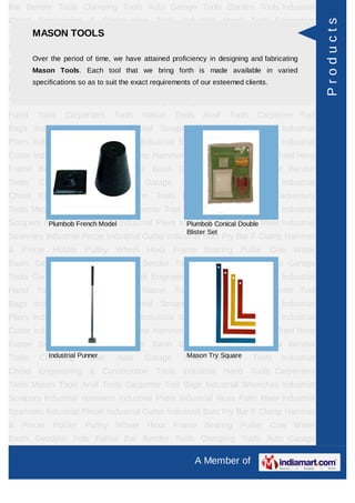 Beetax, Jalandhar, Construction, Manson & Hand Tools | PDF