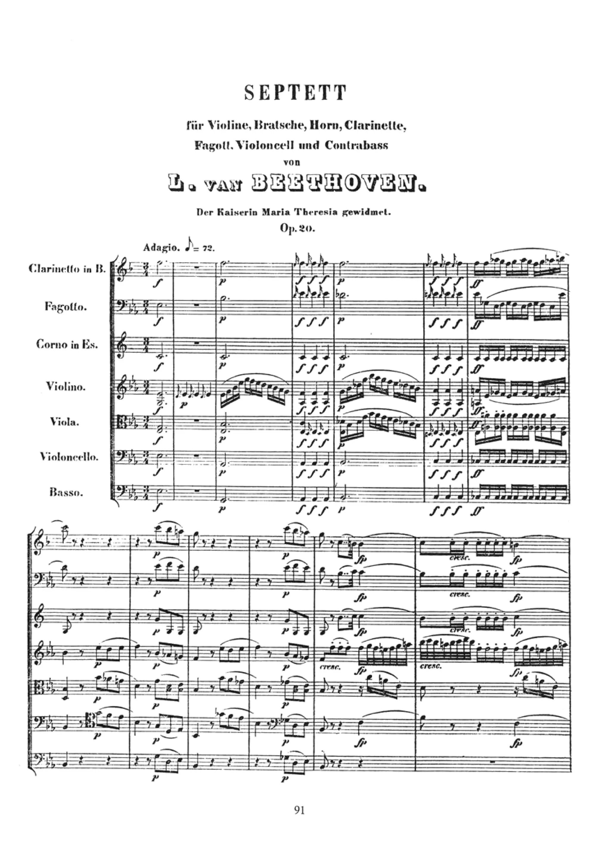 Beethoven septet op-20 | PDF