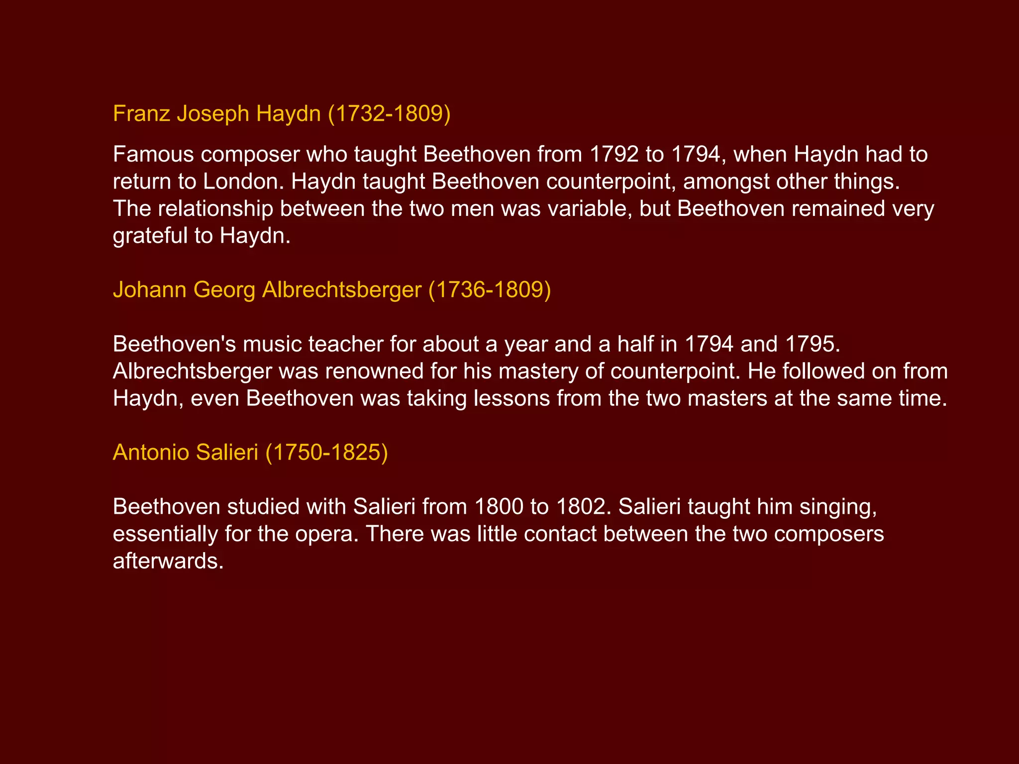 Beethoven Biography | PPT