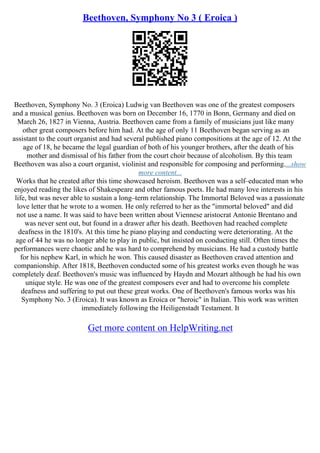 Beethoven Essay | PDF