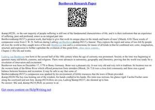 Beethoven Essay | PPT