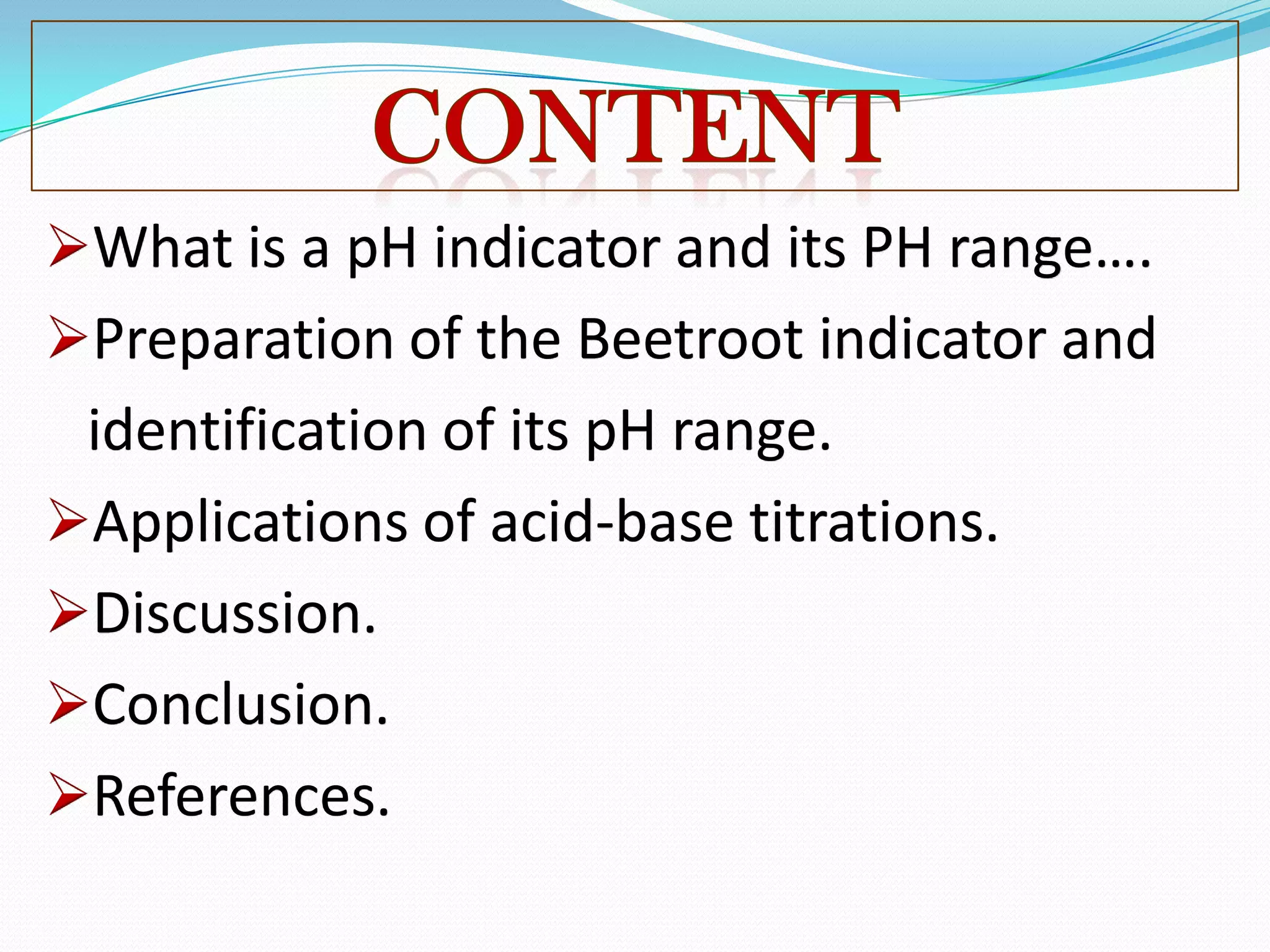 Beetroot as an indicator | PPTX