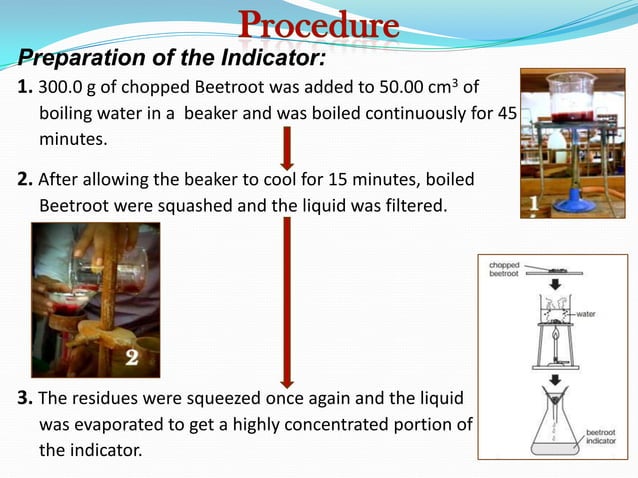Beetroot as an indicator | PPTX | Chemistry | Science