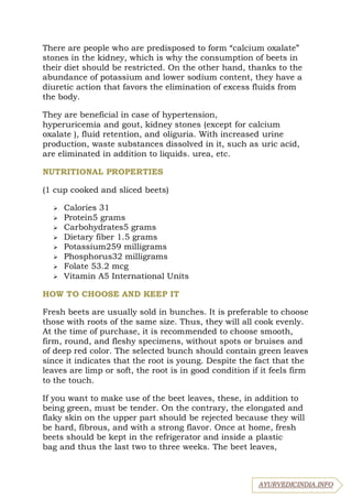 Beetroot Benefits and Nutrition | PDF