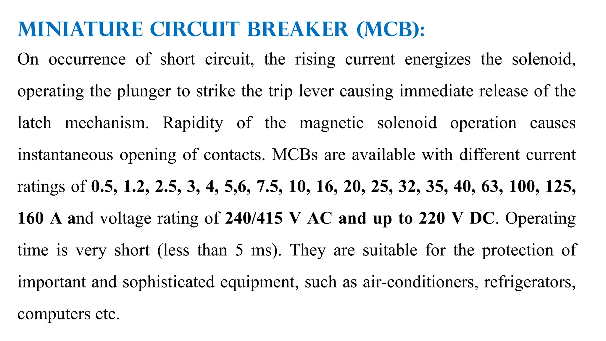 Electrical Installations, MCB, MCCB, ELCB | PDF