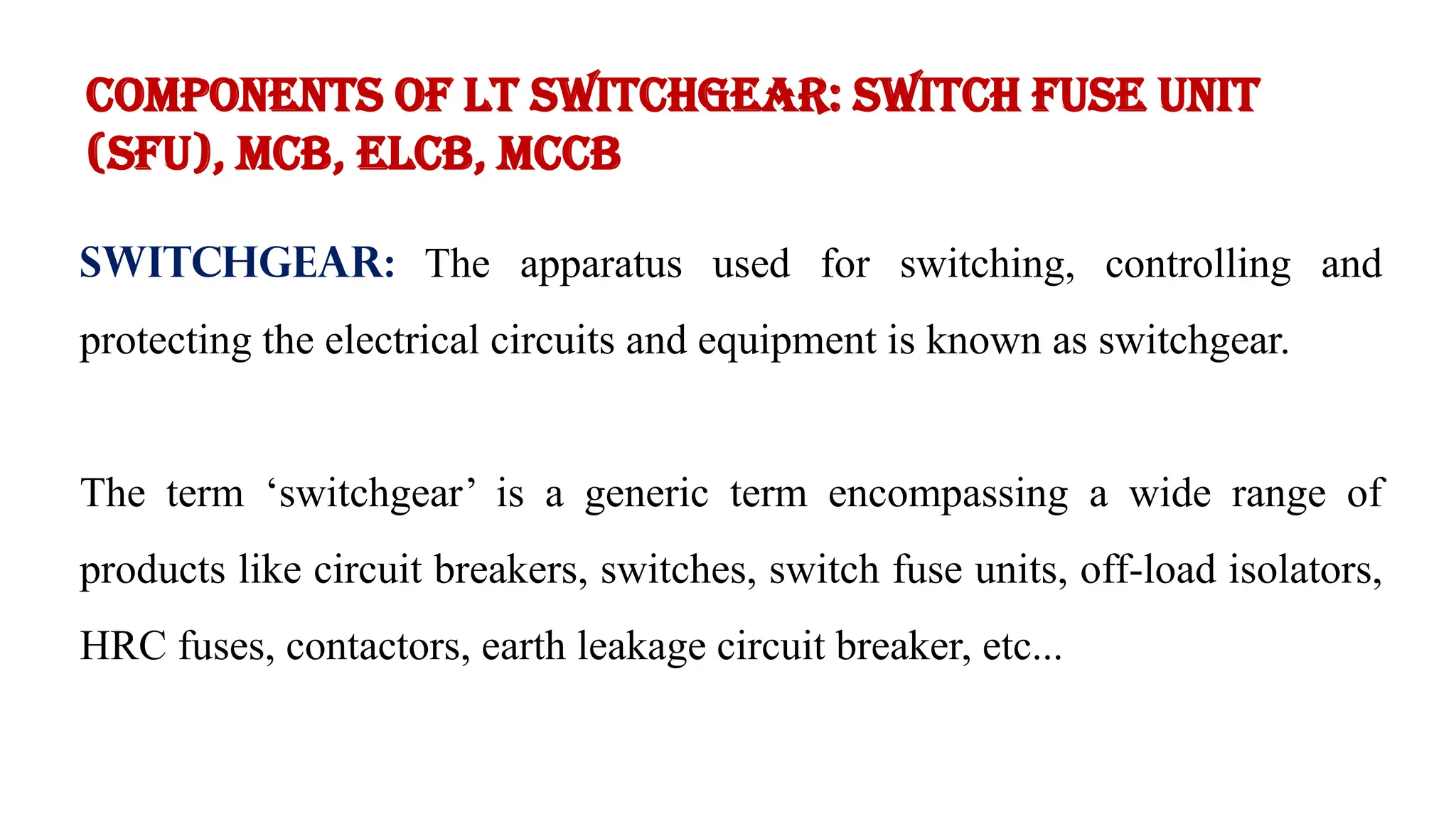 Electrical Installations, MCB, MCCB, ELCB | PDF