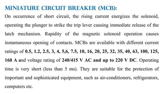 Electrical Installations, MCB, MCCB, ELCB | PDF