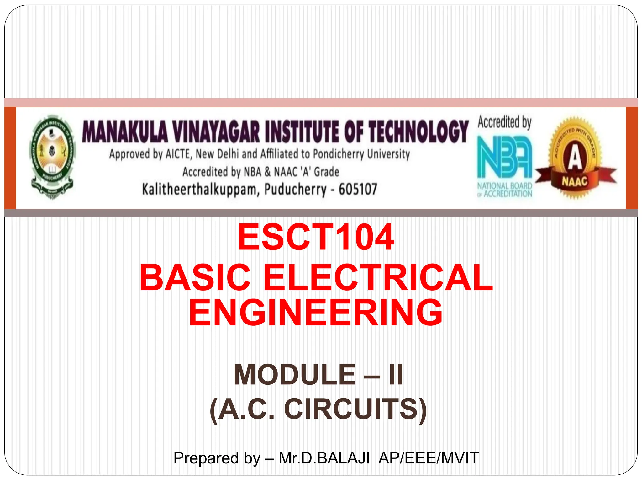 AC circuits - fundamentals, derivations and problems | PPTX