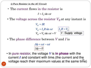 AC circuits - fundamentals, derivations and problems | PPT