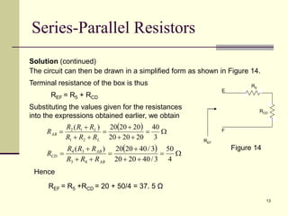 BEF 12403 - Week 6 - Series-Parallel Resistor Circuits.ppt