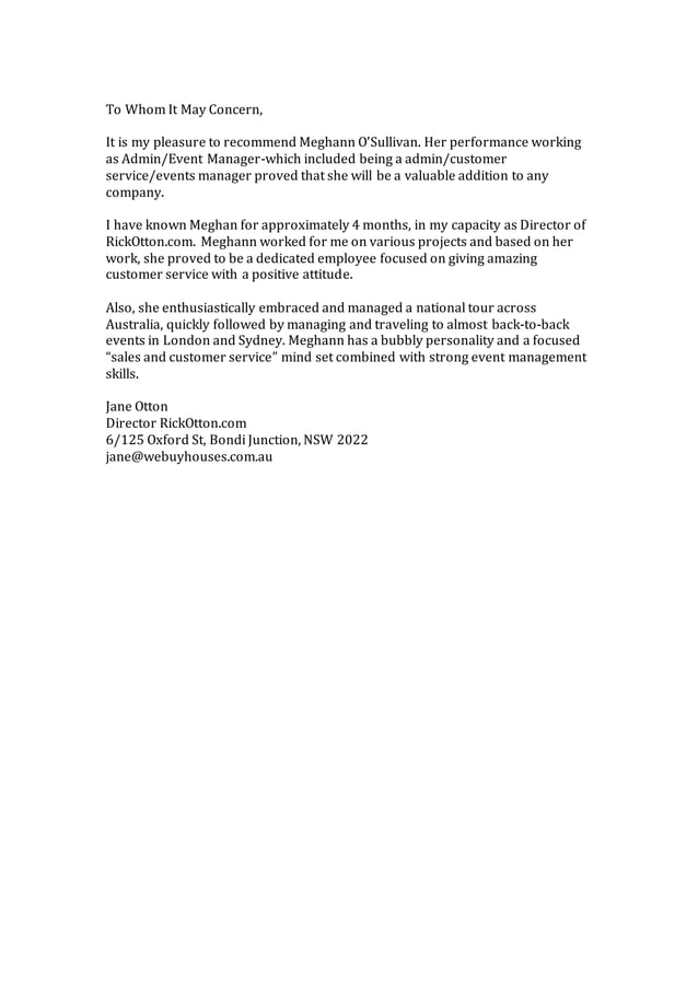 Meghann O'Sullivan's Reference | DOCX