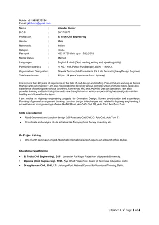 JITENDER CV | PDF