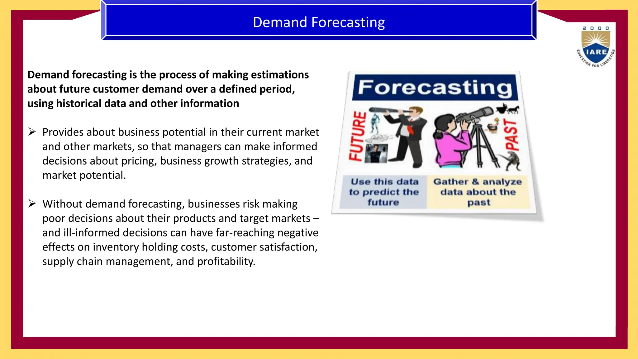 bef economics and demand forecasting importance | PPT