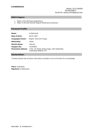 Technical writer resume padmavati (1) | DOC