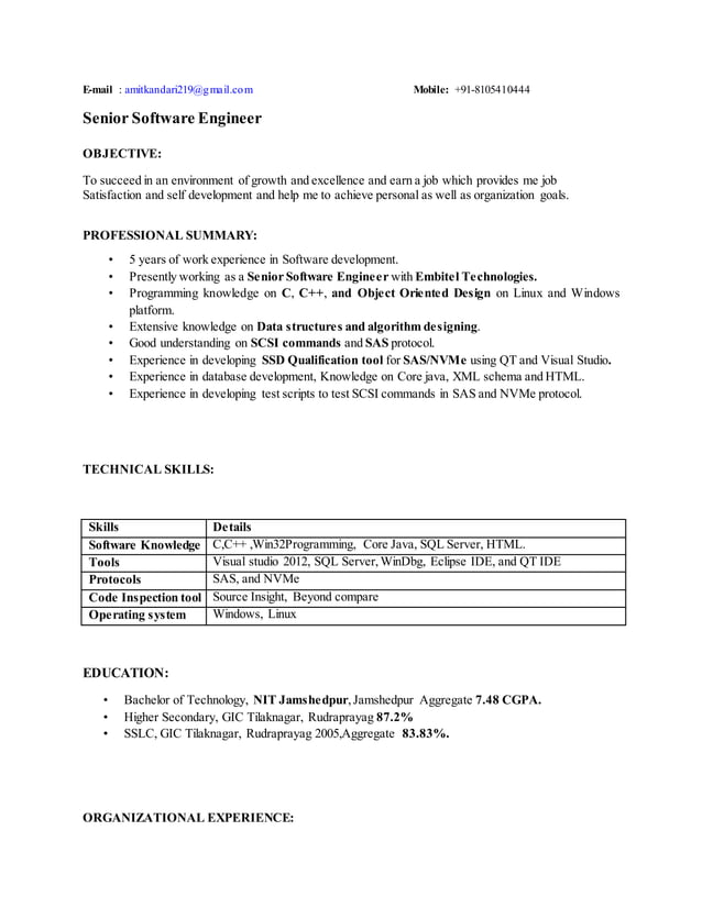 Amit_Resume | DOCX | Programming Languages | Computing