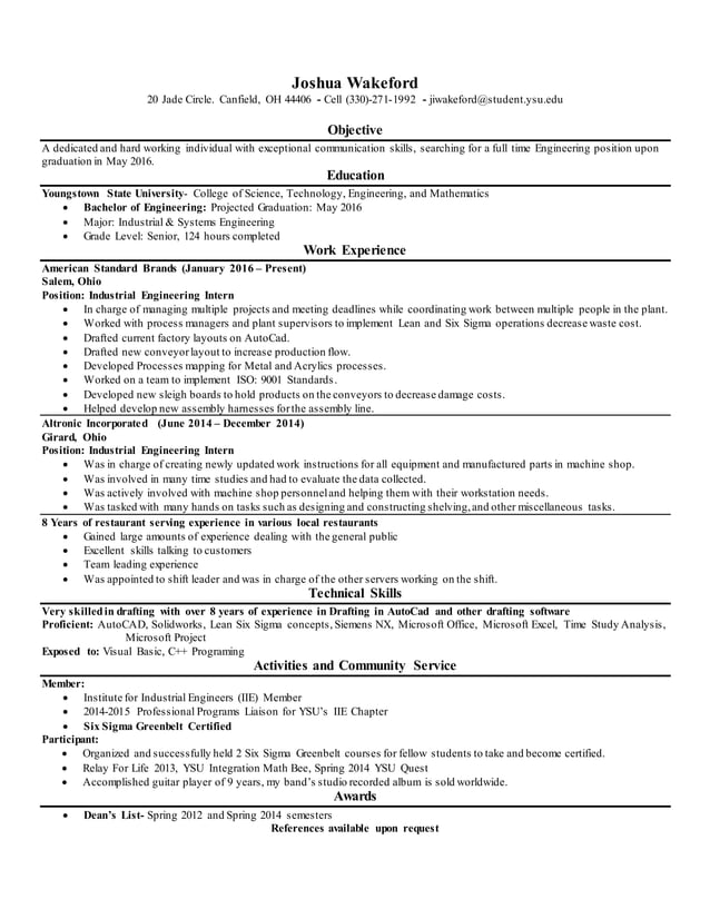 Wakeford Resume | PDF