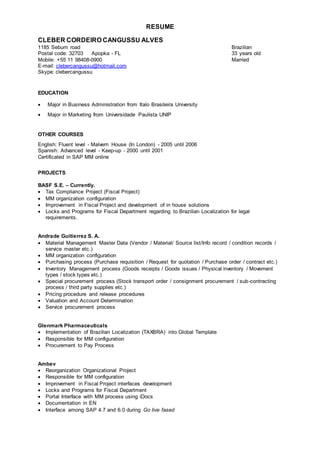 RESUME_CLEBER_CORDEIRO | DOCX