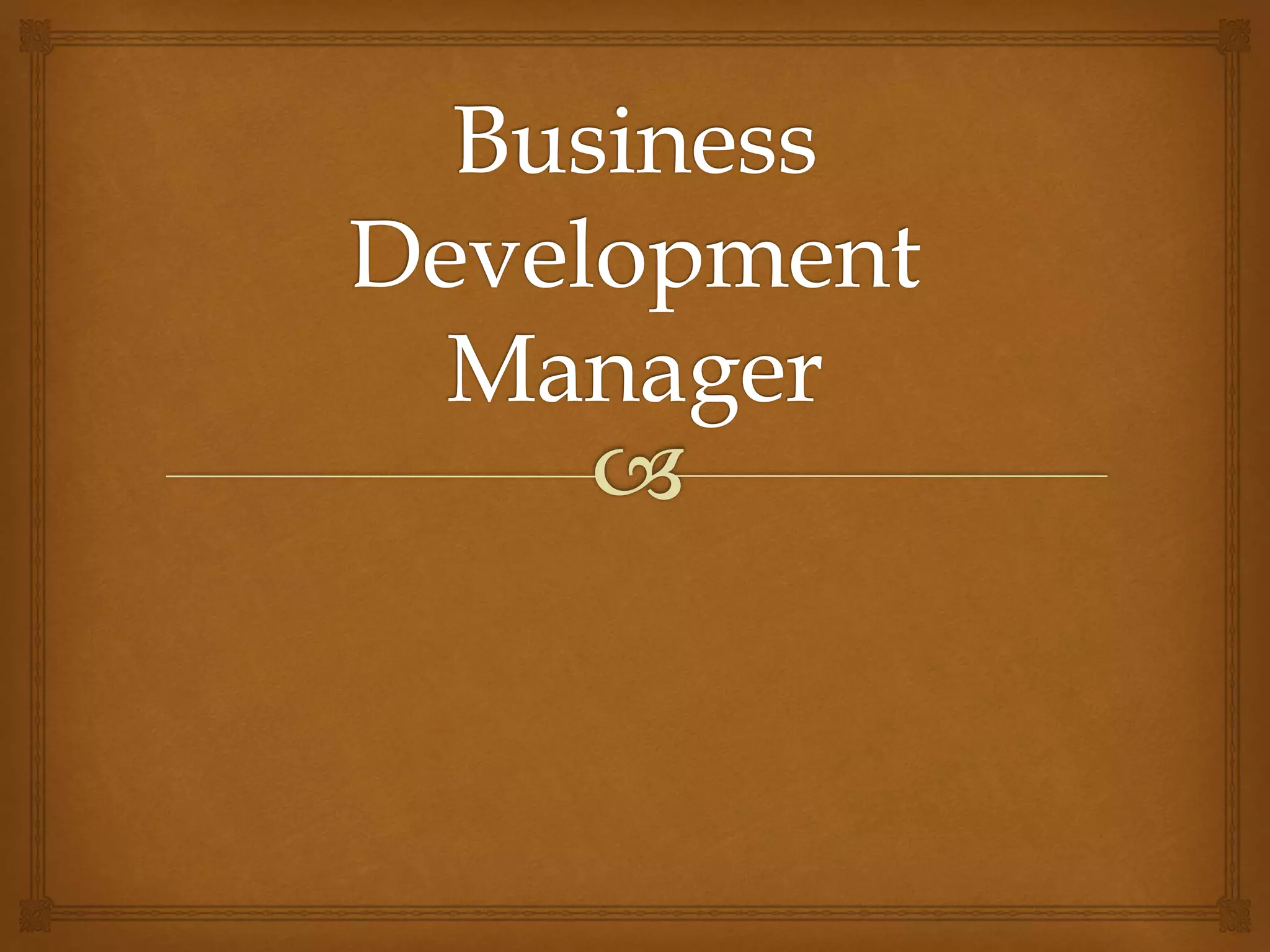 Business Development Manager | PPTX