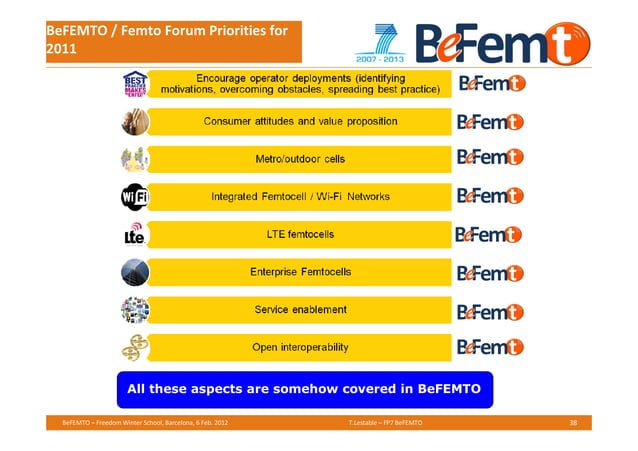 Femto/Small cells, industry status...LTE and Beyond | PPT