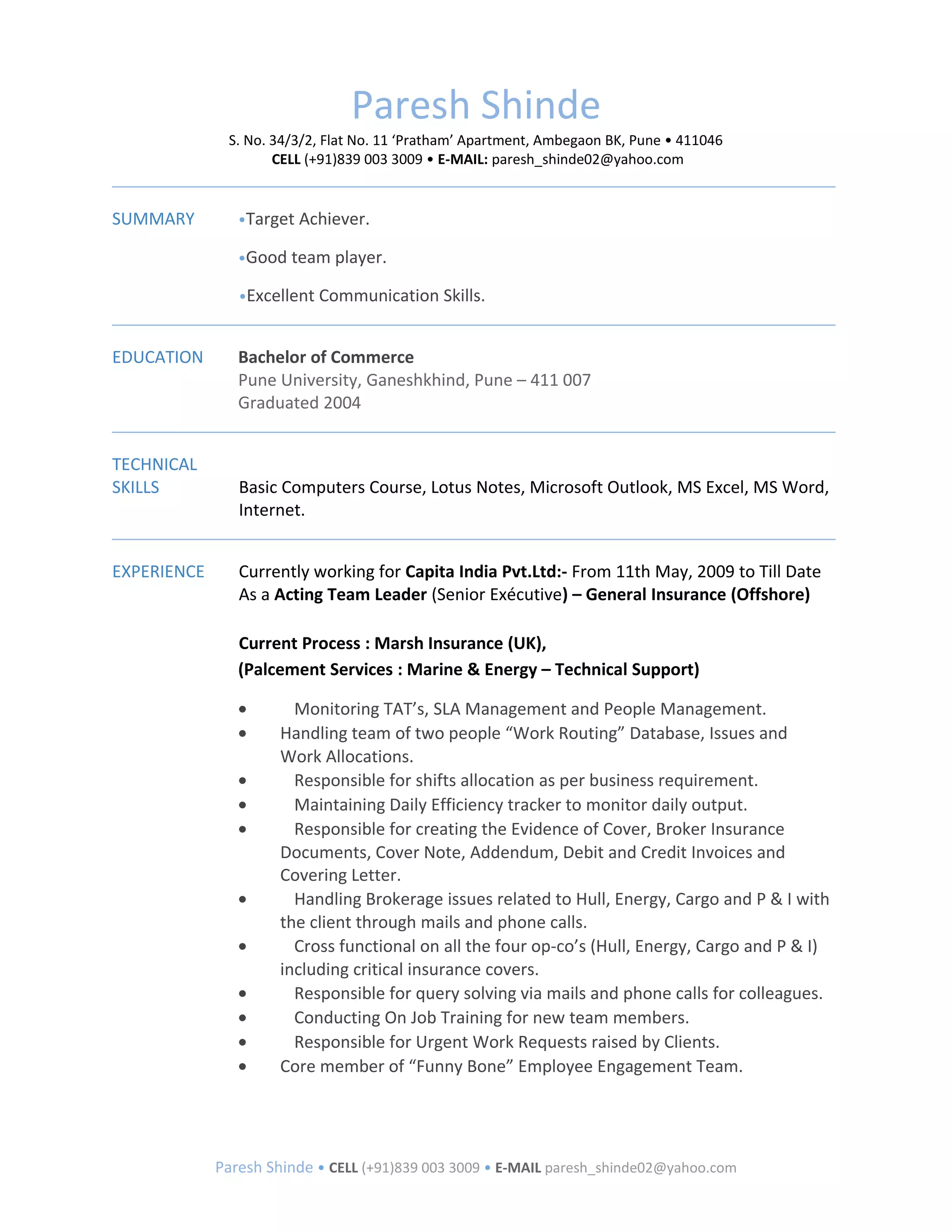 Paresh Resume 1 | DOC