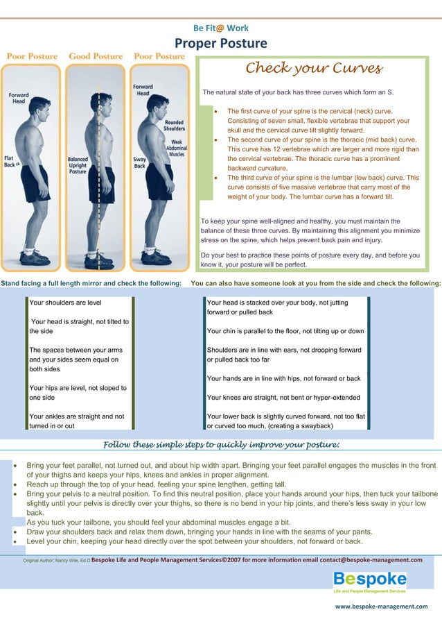 Be Fit Proper Posture | PDF