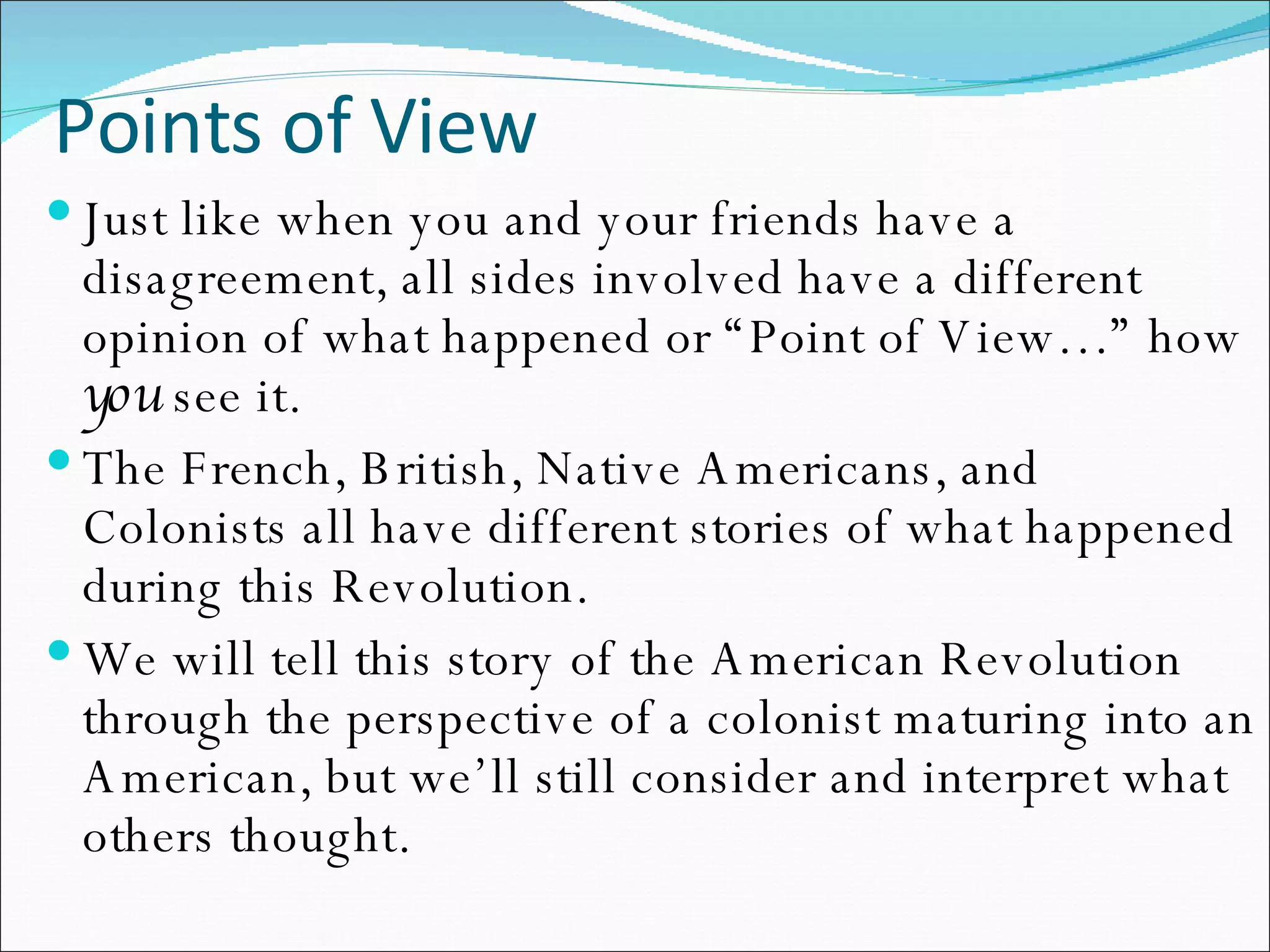 Before The Revolution - Part One | PPT