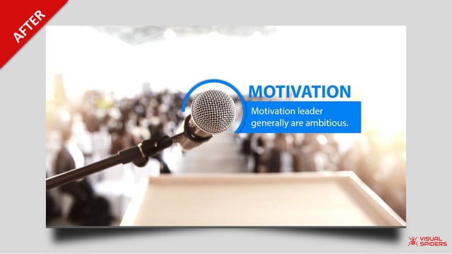 Before and after slide designs from visualspiders | PPT