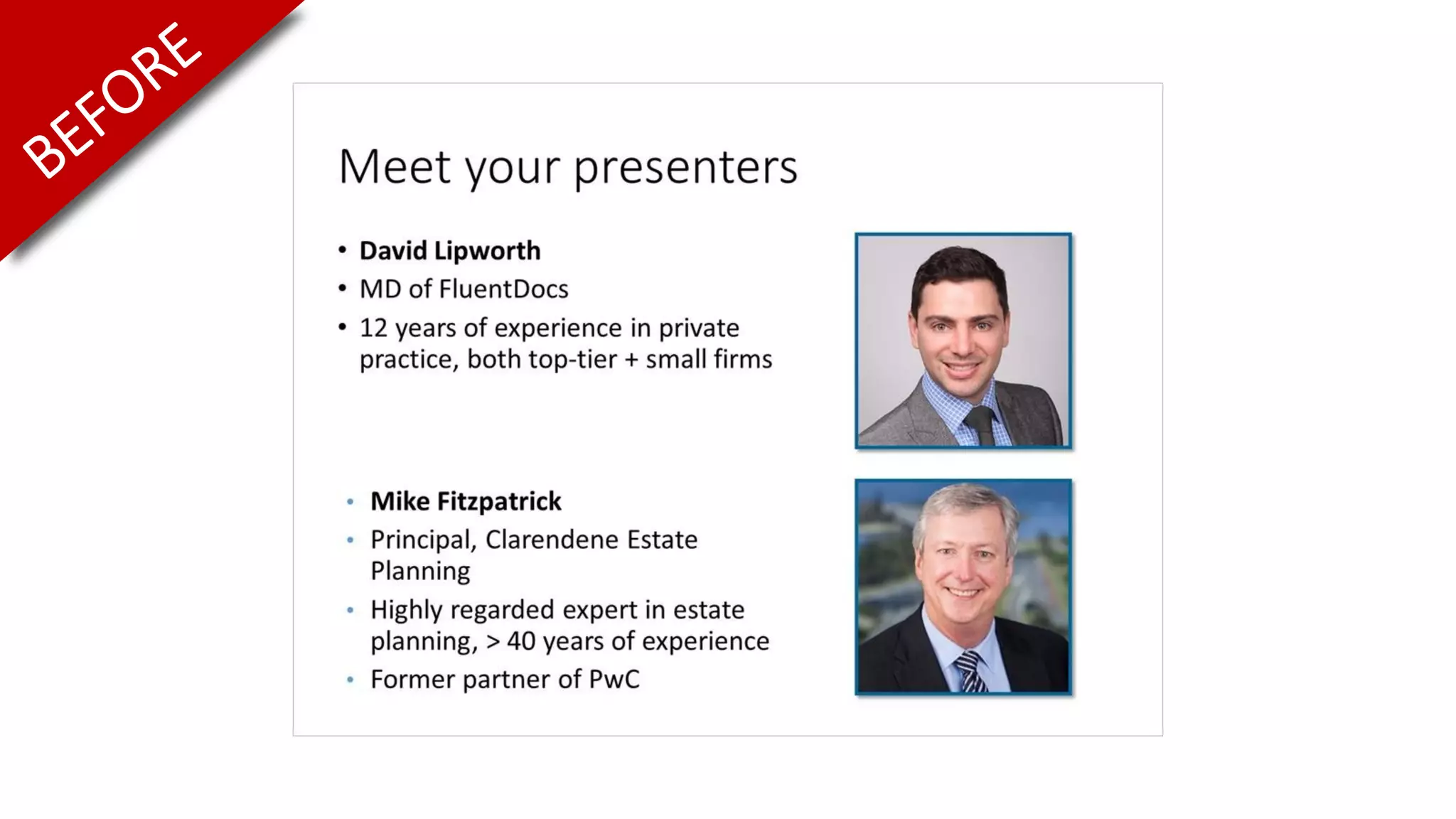 Before and after PowerPoint slides by VisualSpiders | PDF