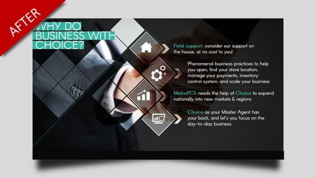 Before and after PowerPoint slides by VisualSpiders | PPT