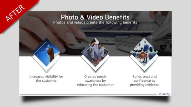 Before and after PowerPoint slides by VisualSpiders | PPT
