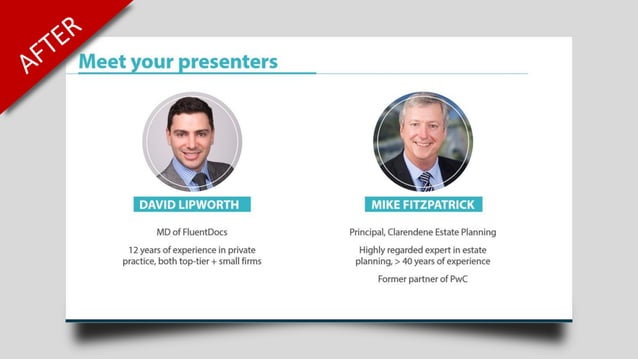 Before and after PowerPoint slides by VisualSpiders | PPT