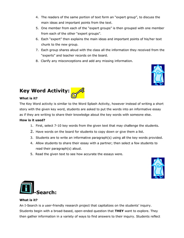 Before during after reading strategies | DOC
