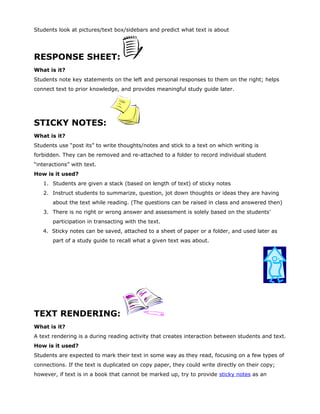 Before during after reading strategies | DOC