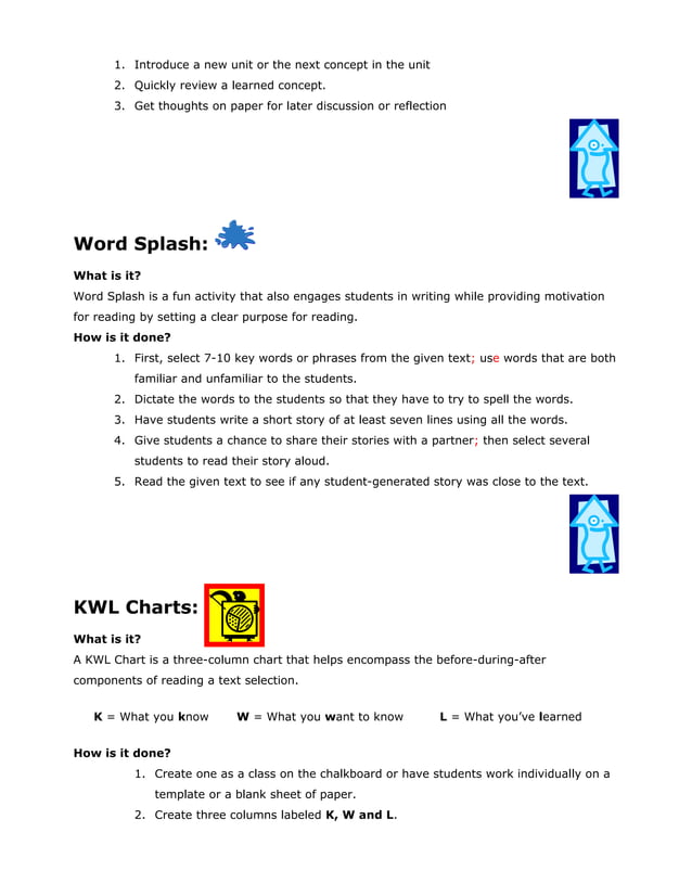 Before during after reading strategies | DOC