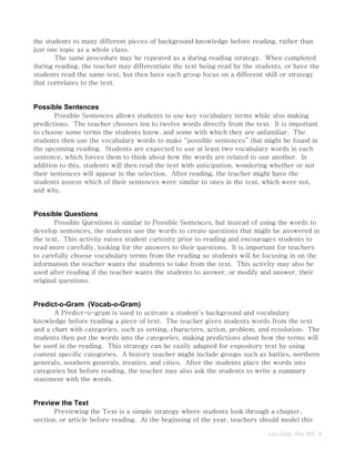 Before, During And After Reading Strategies | DOC
