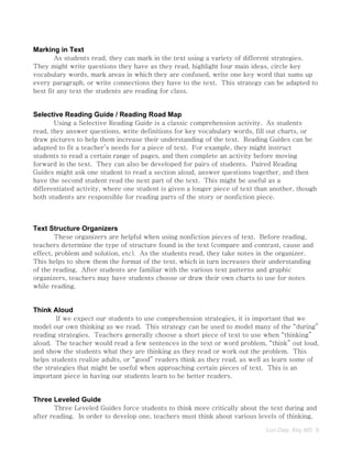 Before, During And After Reading Strategies | DOC