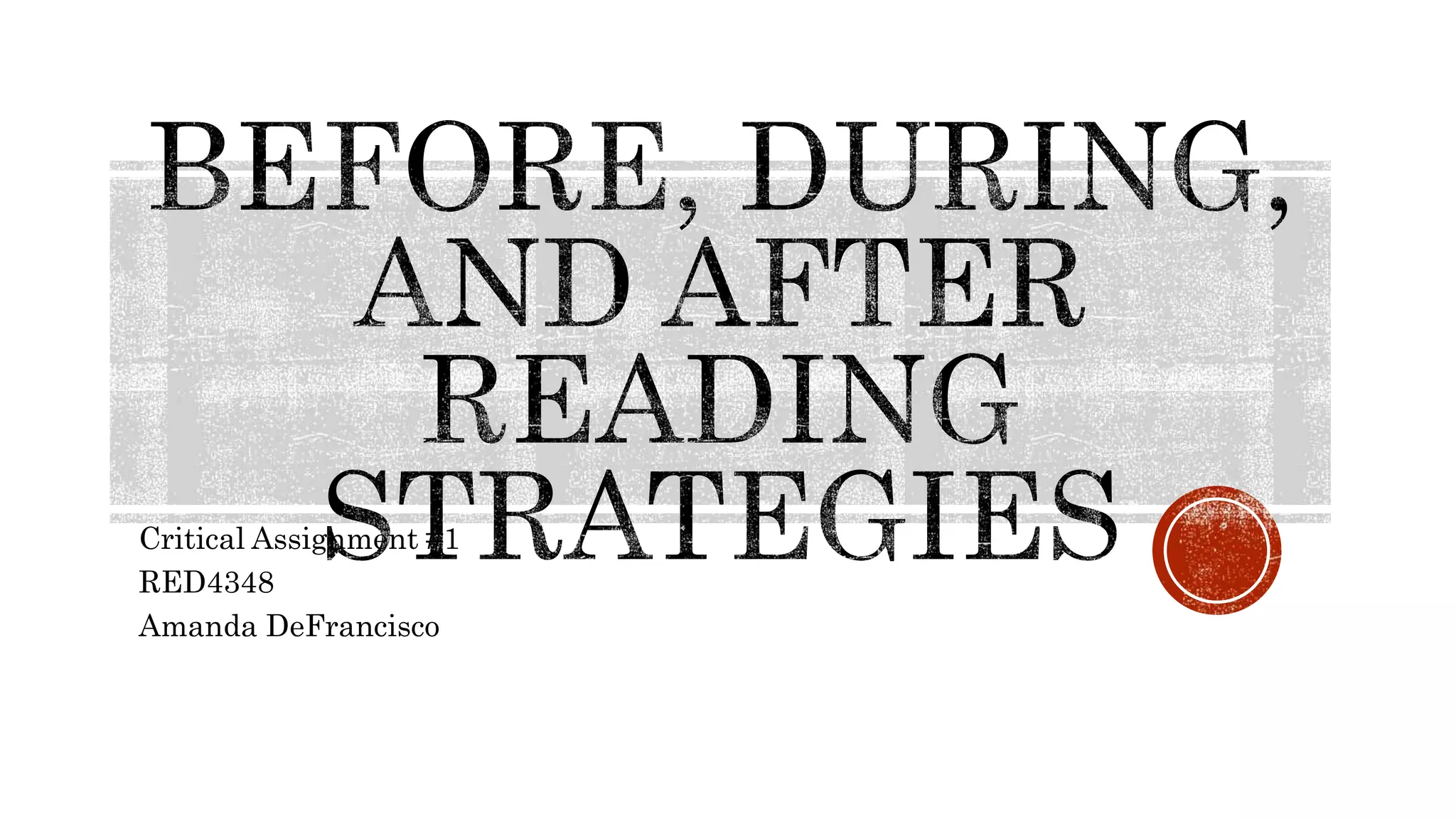 CA#1 BDA Strategies - Amanda DeFrancisco | PPTX | Educational ...