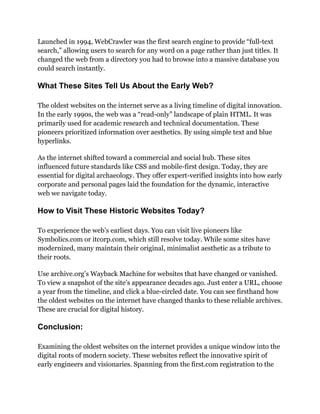 Before Google Existed, These Oldest Websites on the Internet Were ...